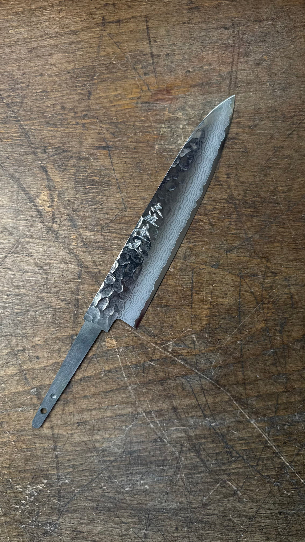 Čepel Tosa Petty 14 cm | Damascus Tsuchime | Kobaltová ocel | Only Sharp